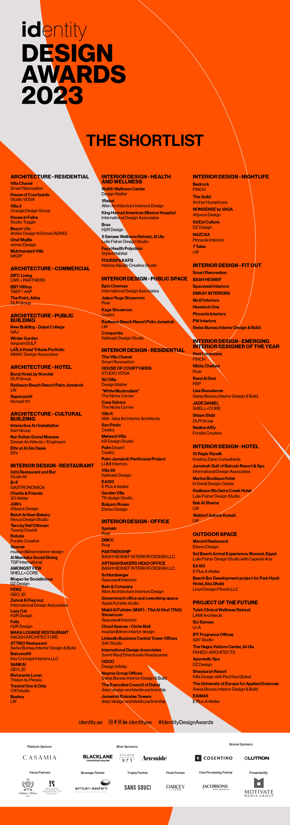 Shortlist 2023 Identity Shortlist 2023 Identity