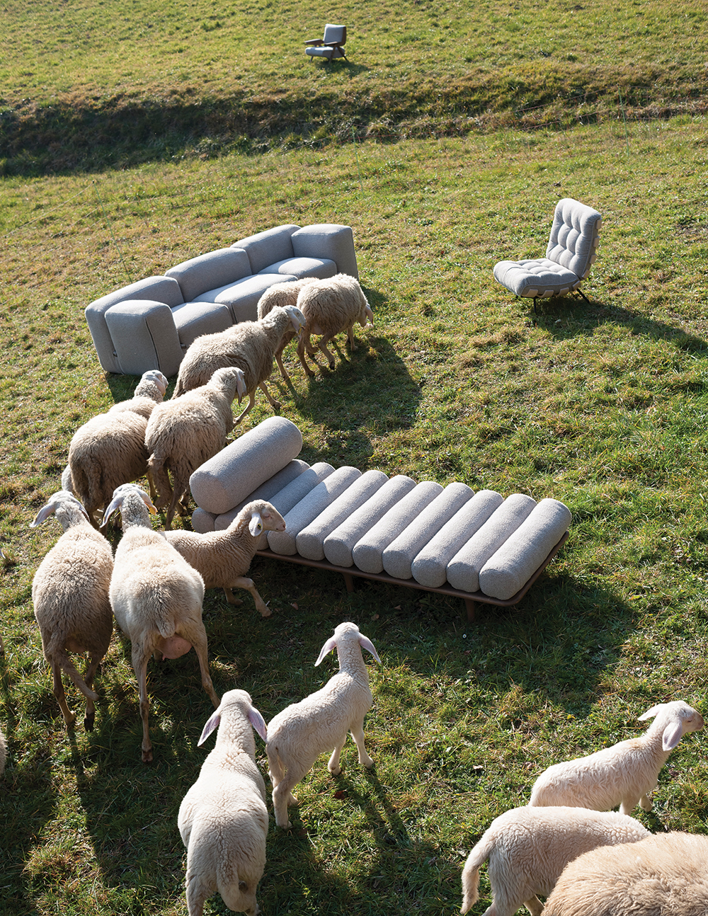 Formafantasma turns Tacchini's sofas inside out with new wool ...