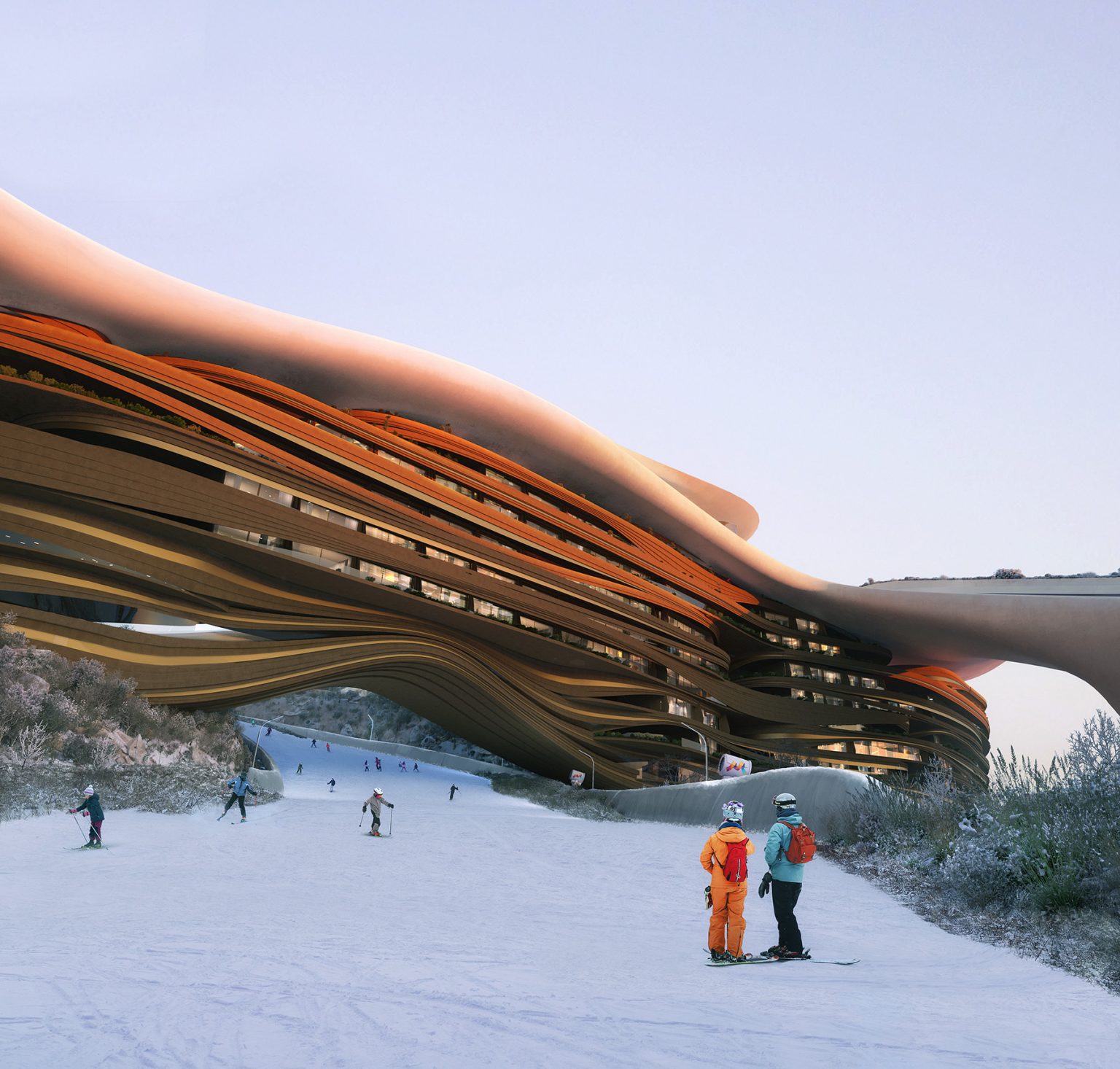 Aedas with a consortium of architects designs Trojena Ski Village