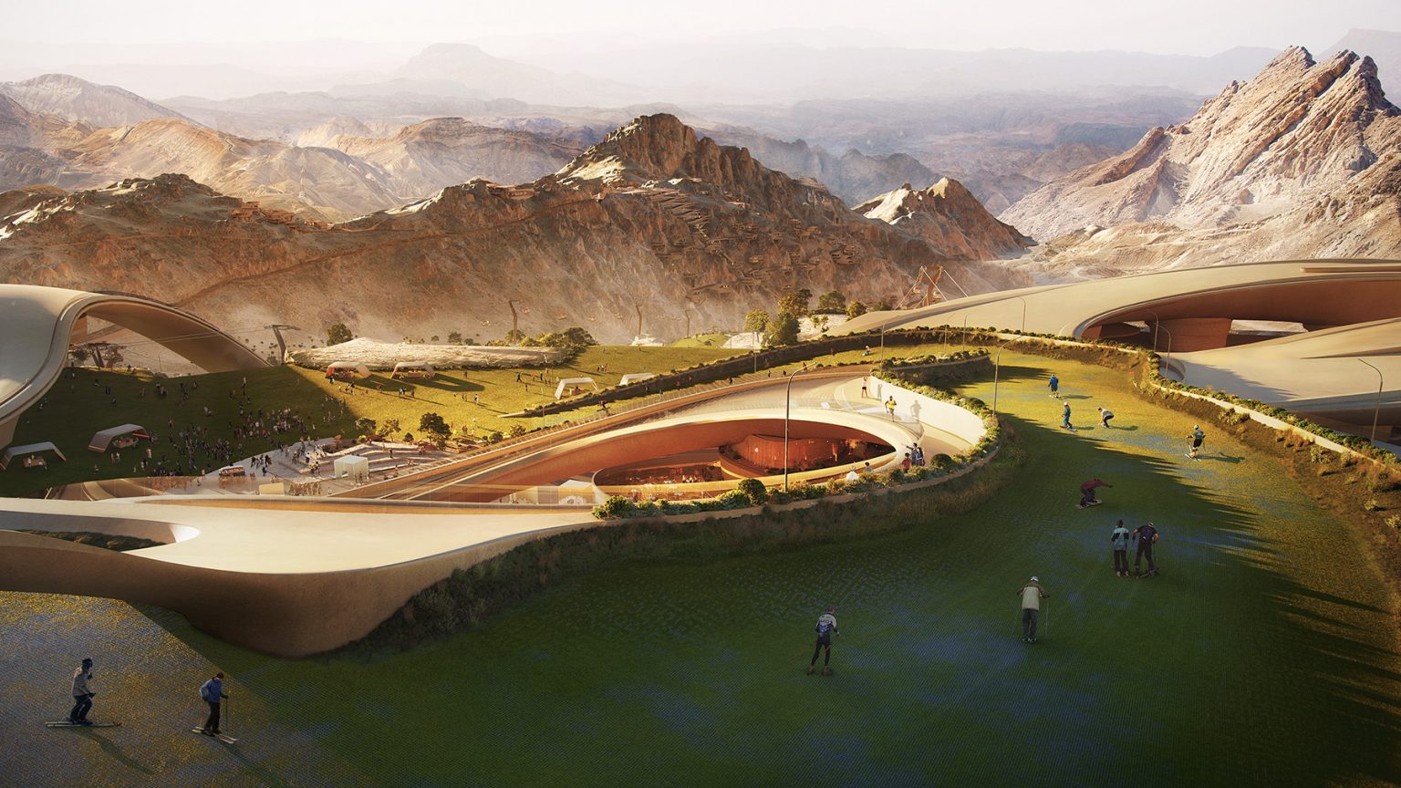 Aedas with a consortium of architects designs Trojena Ski Village