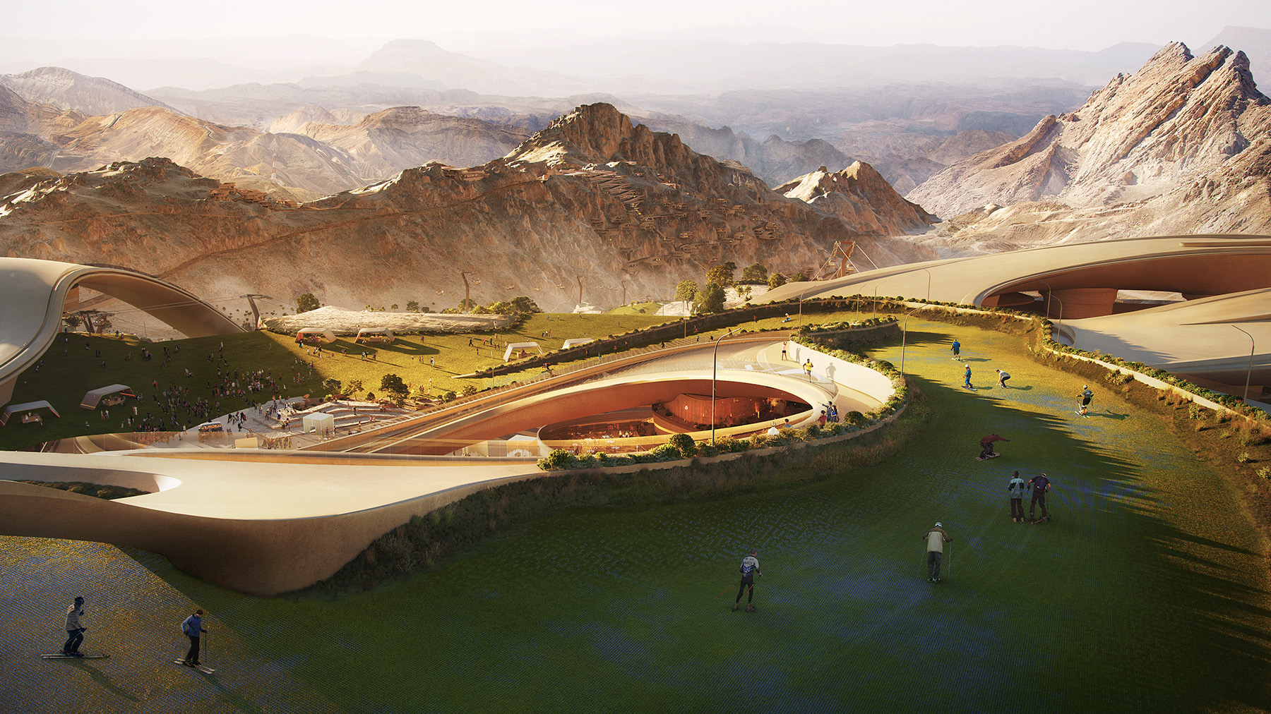 Aedas with a consortium of architects designs Trojena Ski Village